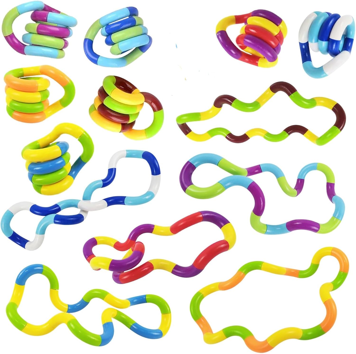 Amazon.com: Aubrogo 24pcs Classic Twisty Fidget Toys Multicolored Quiet ...