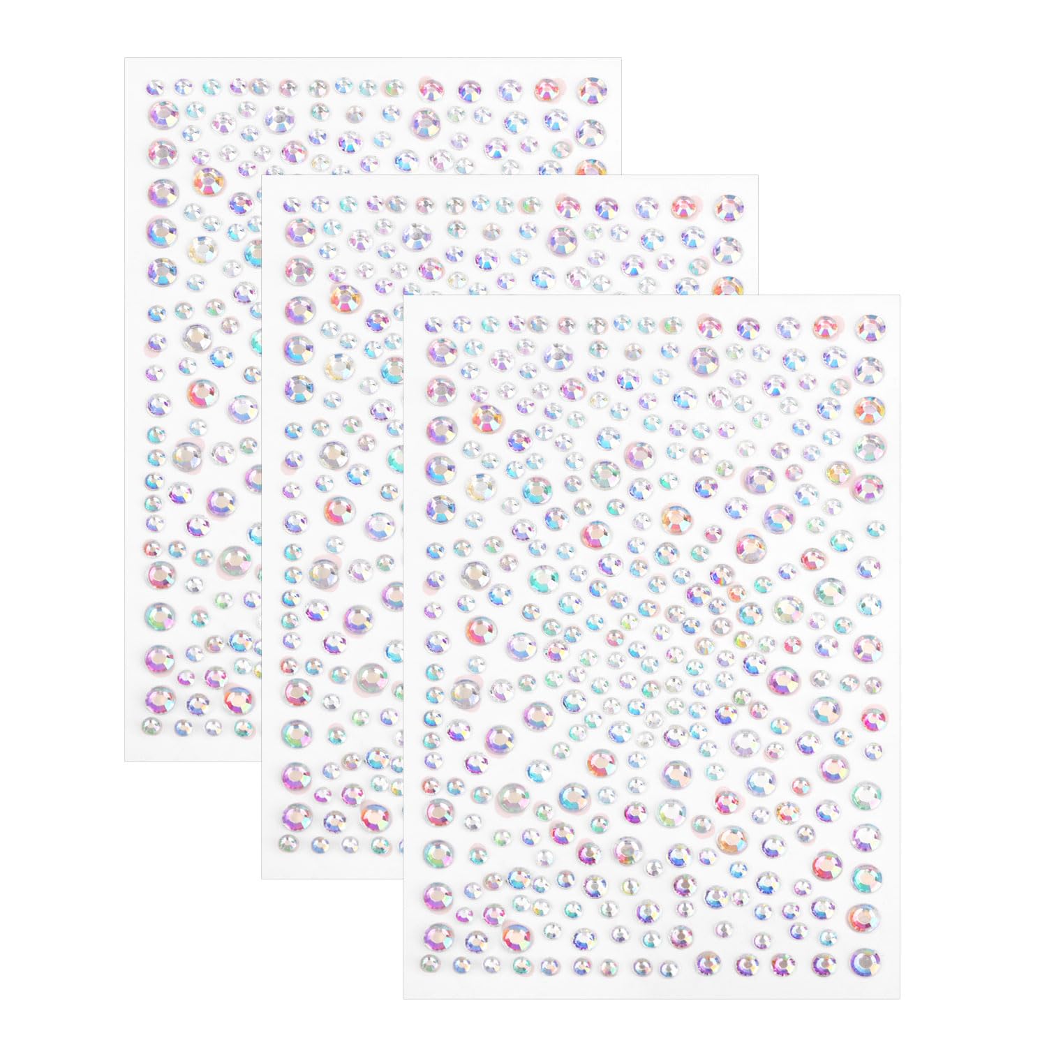 969pcs Face Gemstones Stick, Self-Adhesive On Rhinestones Acrylic ...