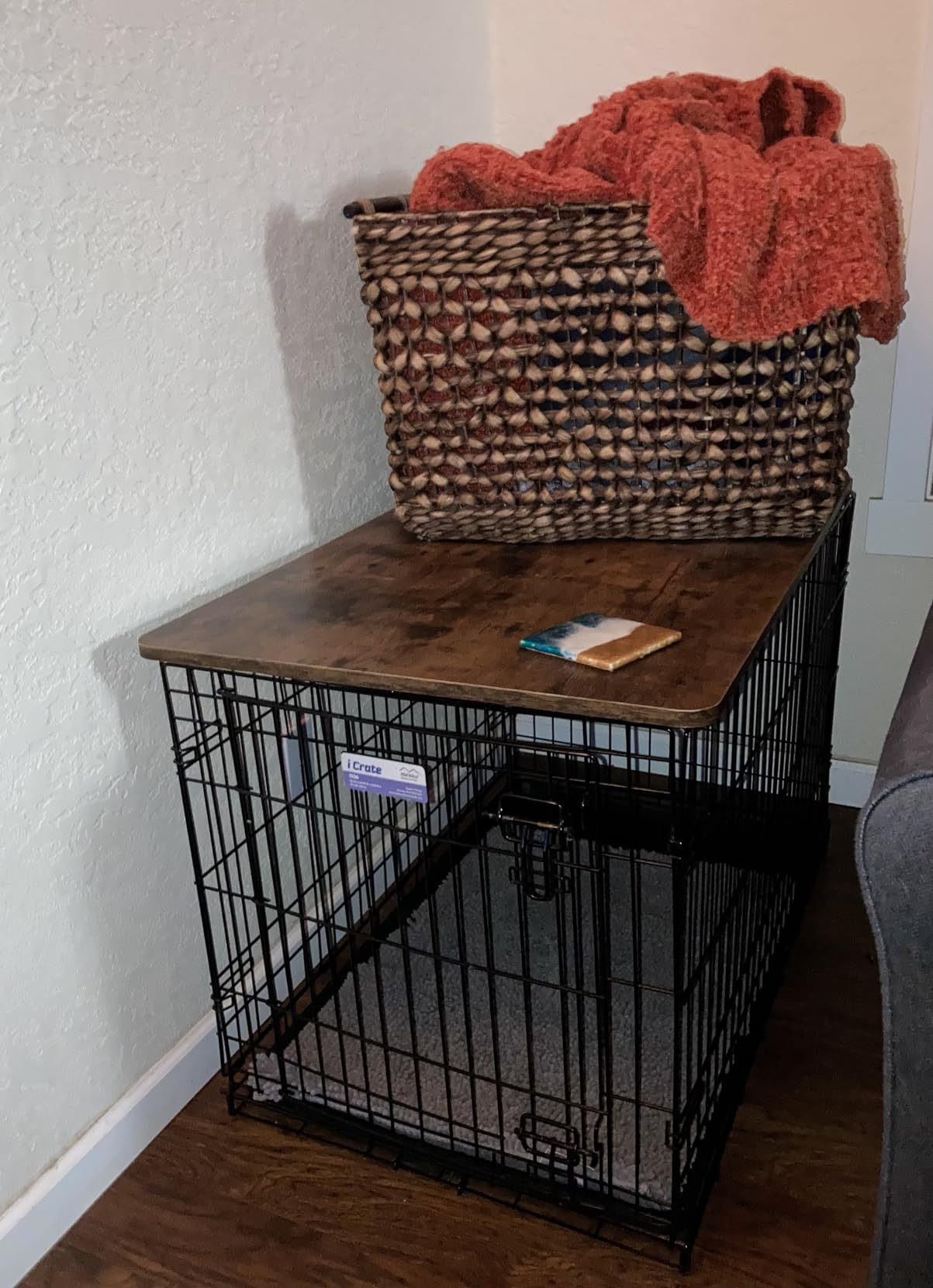 Wooden Crate Table Topper With Curtain For 36 Inch Cages Wenqik Table ...