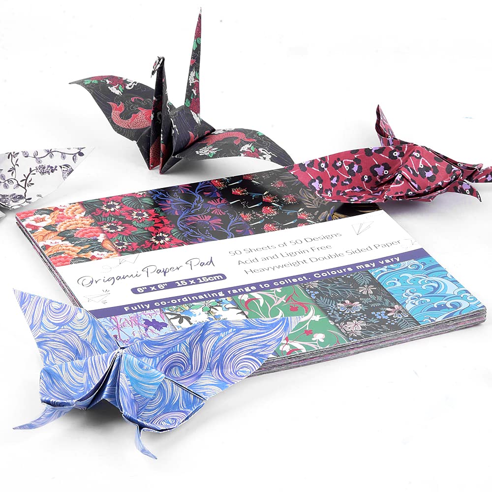 Snapklik.com : Origami Paper Kit Double Sided 100 Sheets 10 Colors 6 ...