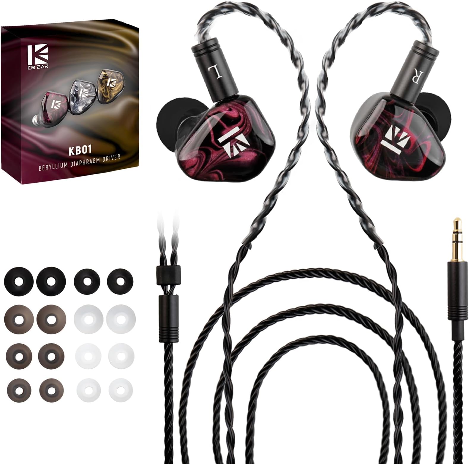 KINBOOFI KBEAR KB01 Gaming Earbuds,10MM Beryllium Diaphragm Dynamic ...