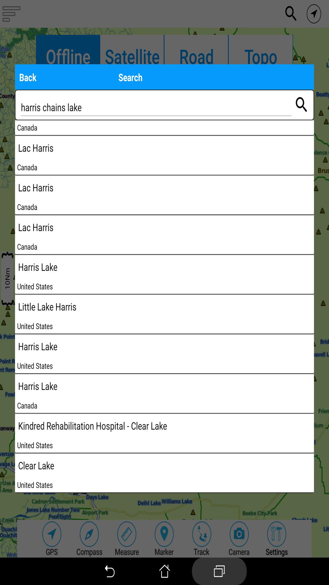 Harris Chains Of Lake Offline GPS Nautical Charts - App on Amazon Appstore