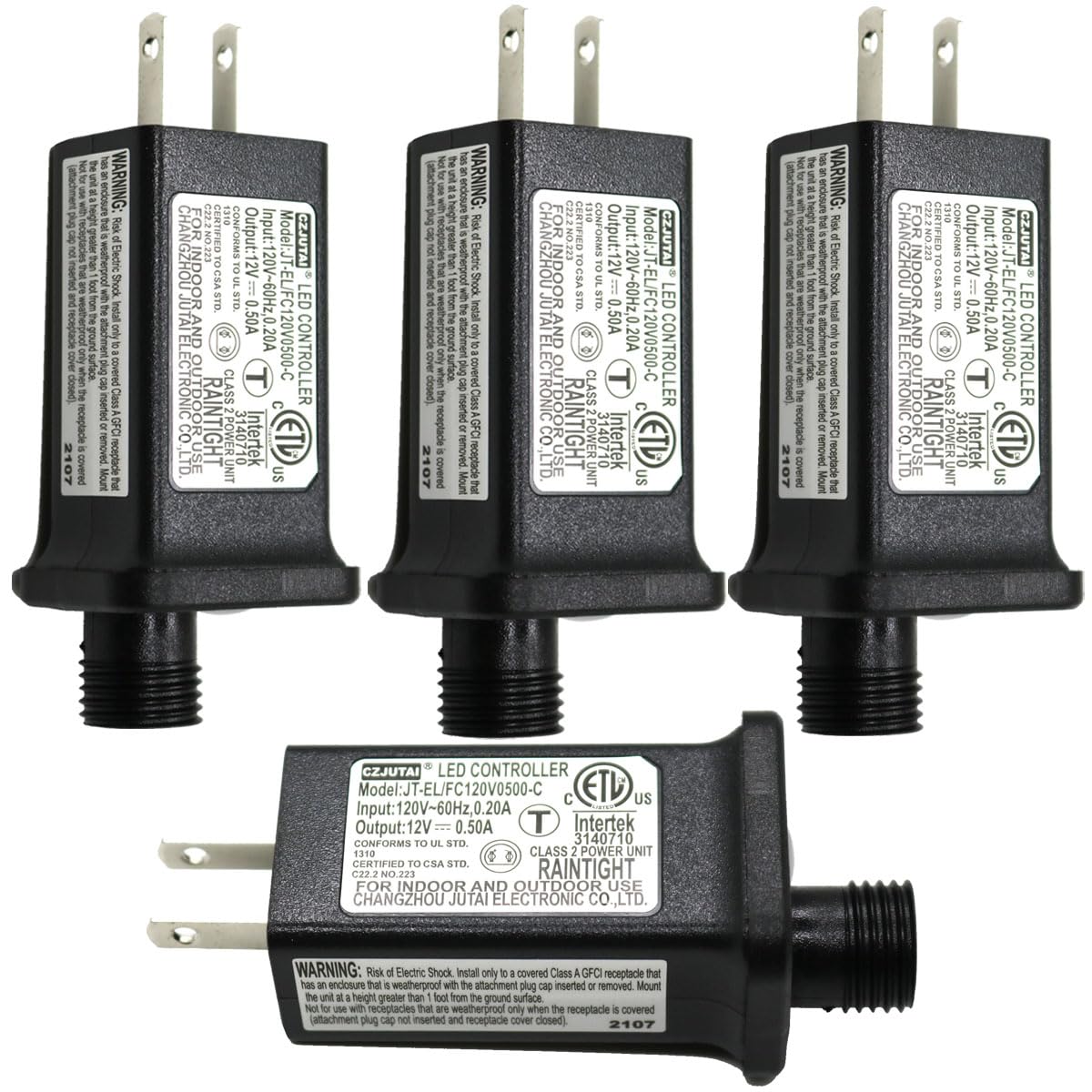 4 Pcs 8 Mode Light LED Transformer 12V LED Controller Class 2 Power ...