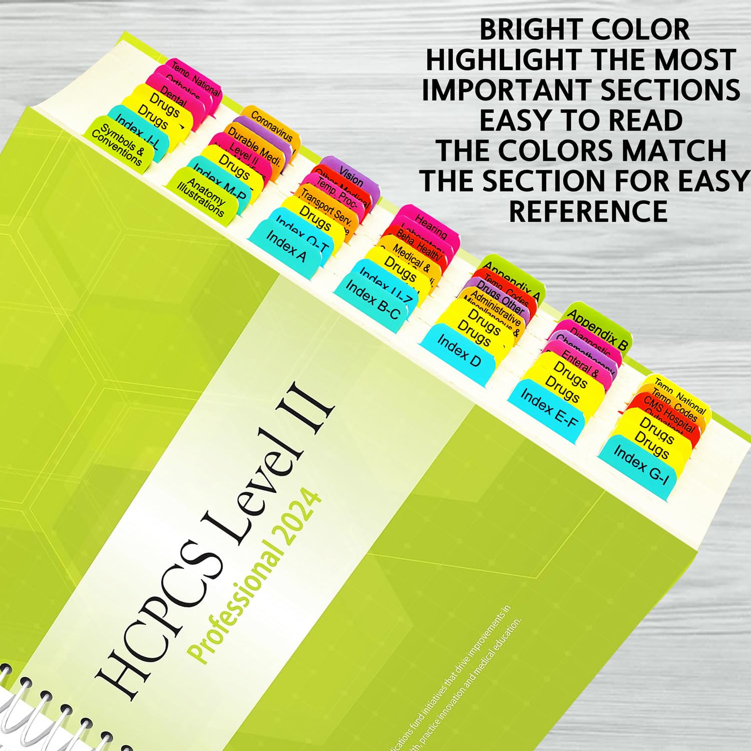 Medical Billing And Coding 2025 Index Tabs For HCPCS Level II ...