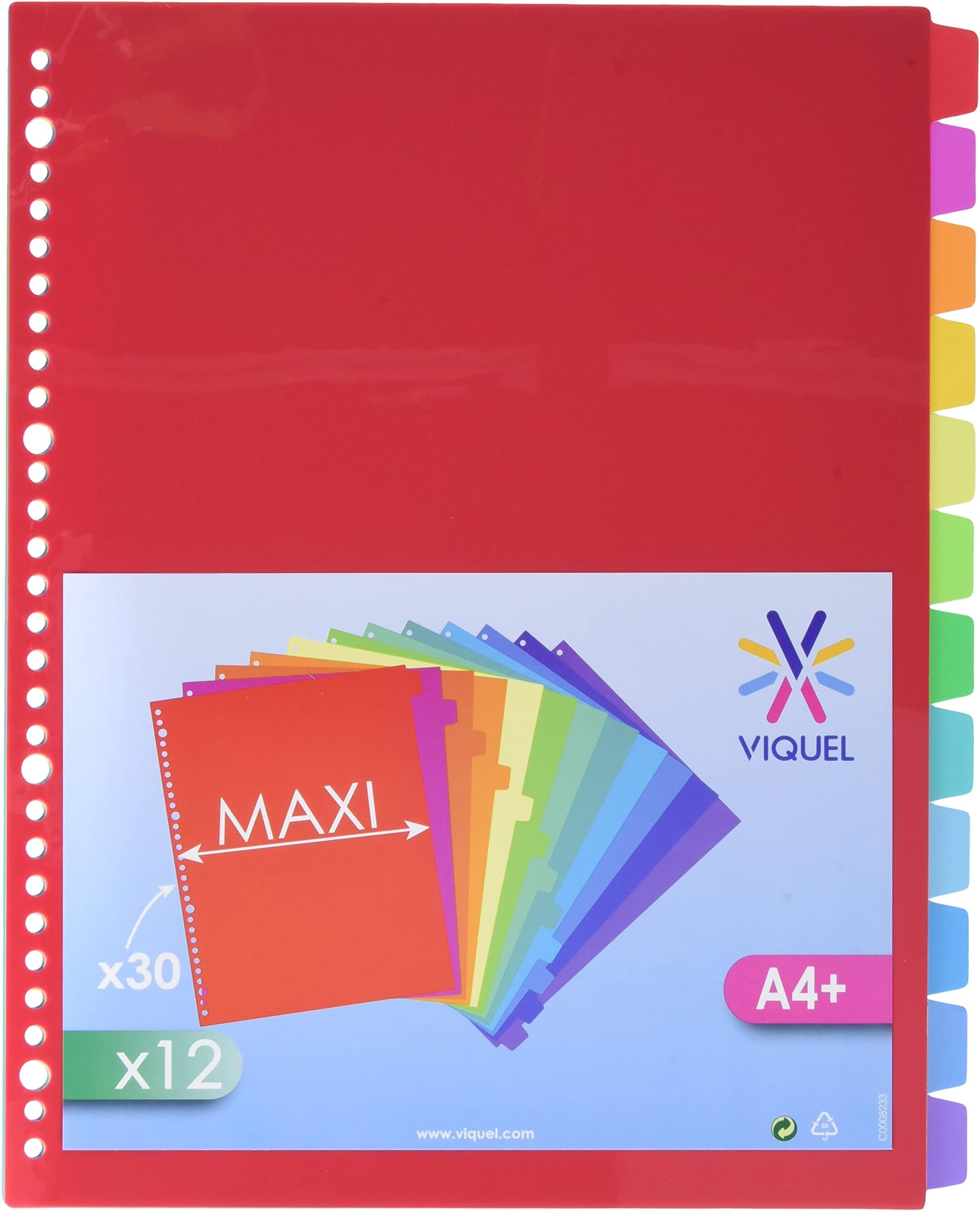 12 Intercalaires Classeur A4, Intercalaire Petit Classeur, 30x23 cm ...