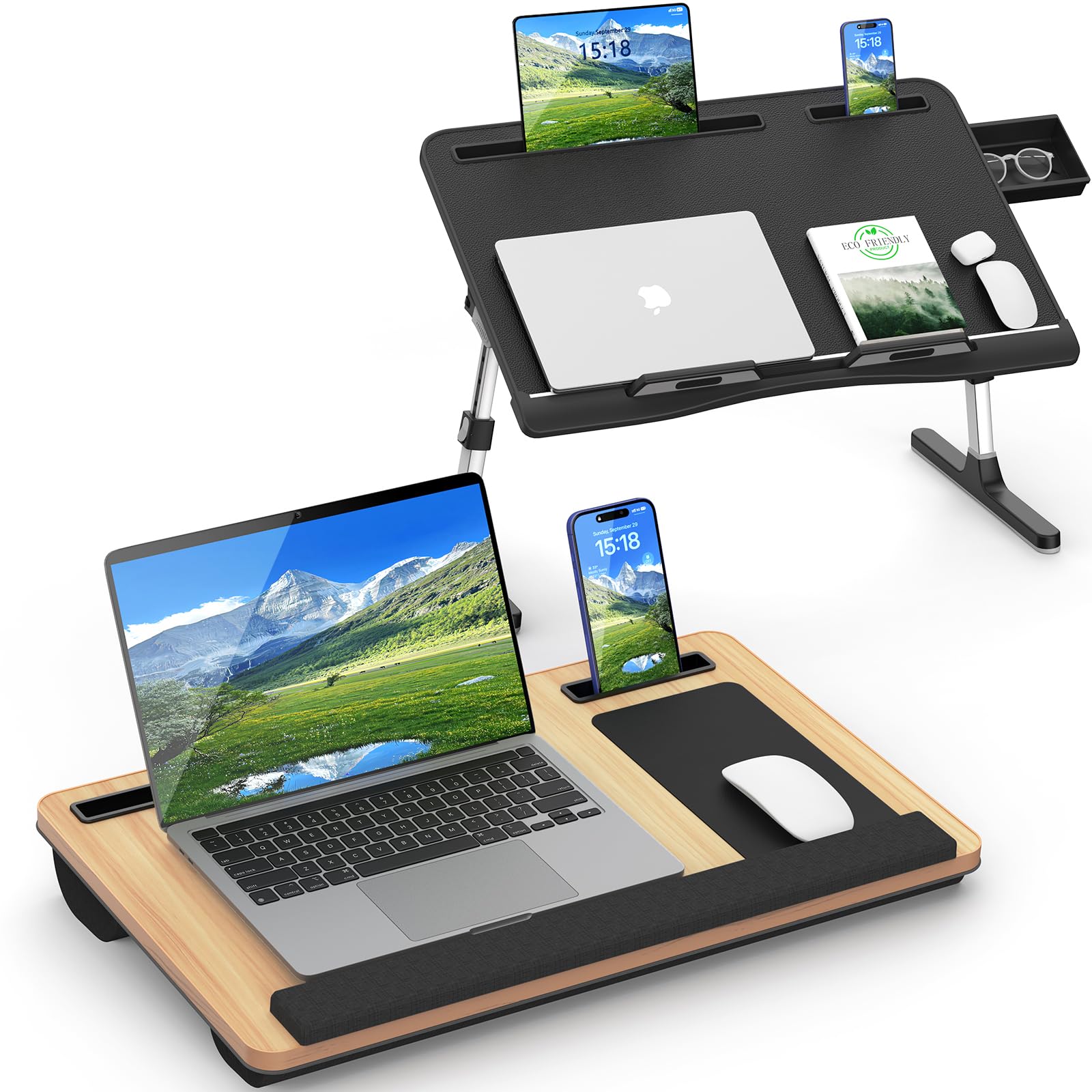 Amazon.com: HETTHI Home Office Lap Desks, X-Large Adujustable Laptop ...