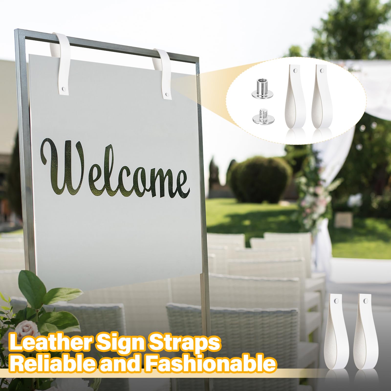 Snapklik.com : Vercraft 4 Pcs Faux Leather Sign Straps For Hanging Sign ...