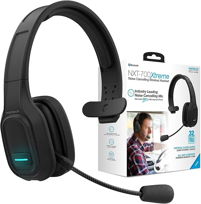 Amazon.com: Naztech NXT-700 Xtreme Wireless Bluetooth Headset with ...