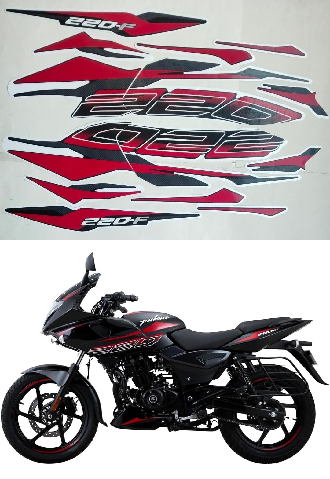 Pulsar 220 Red Colour Sticker