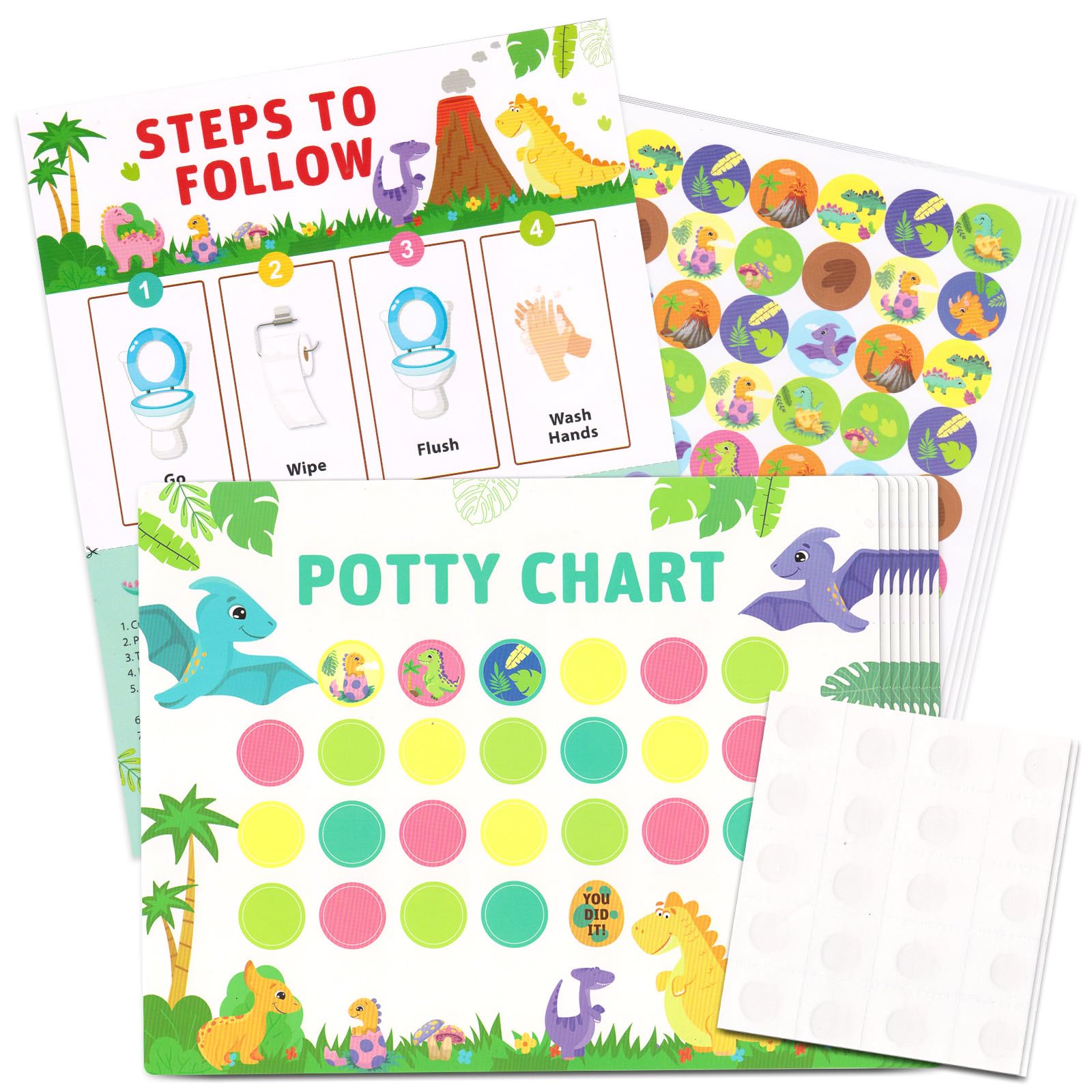 Snapklik.com : 10pcs Potty Training Stickers Chart, Cartoon Dinosaur ...