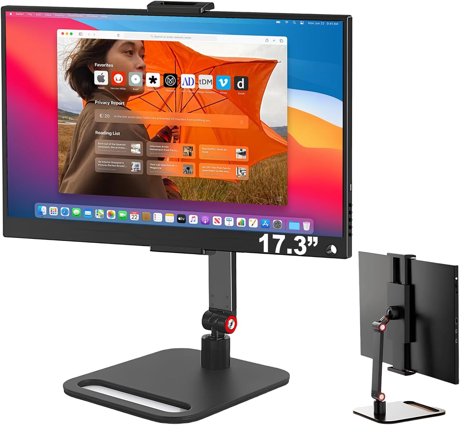 Amazon.com: QJYKIONE Portable Monitor Stand, Stand-Up Desk Stand for ...