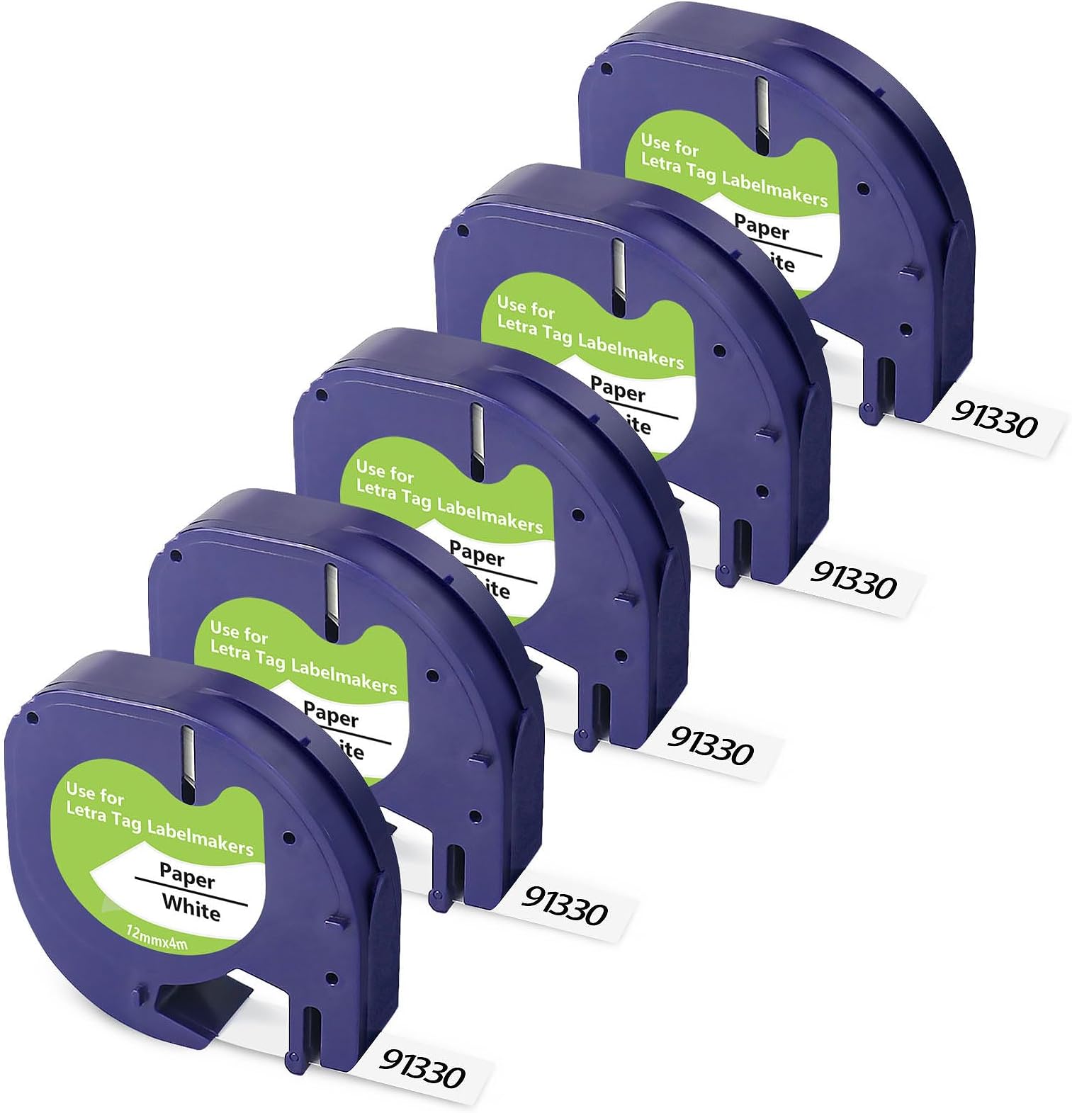 Amazon.com: 91330 White Paper Tape Compatible with Dymo LetraTag Label ...