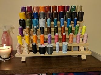Amazon.com: MOOACE 60 Spool Sewing Thread Rack with Hanging Hook, Wall ...