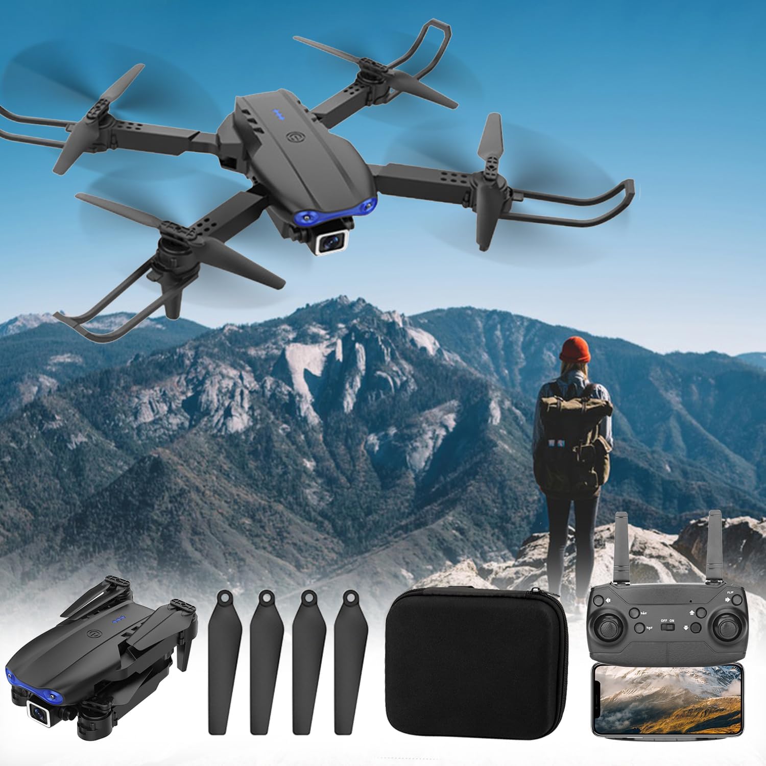 Amazon.com: Mini Drone with Dual HD Camera, Drone With Camera for ...