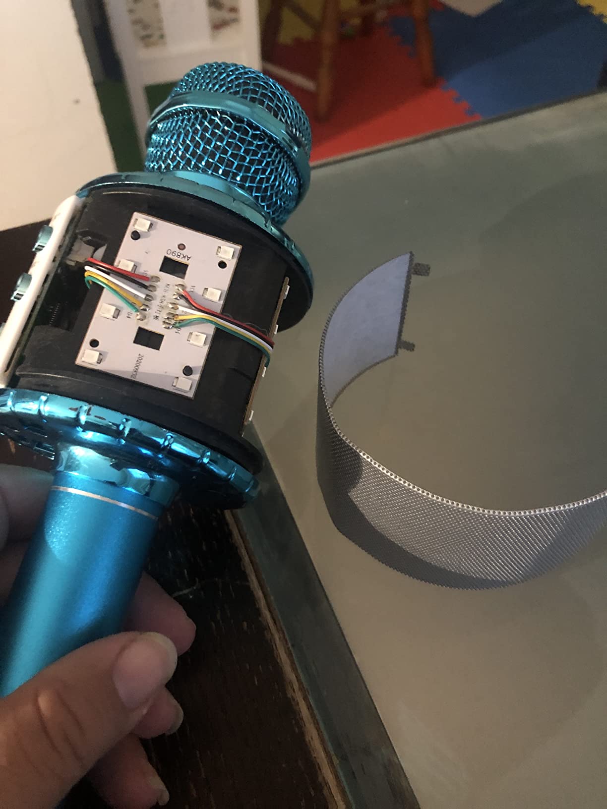 BlueFire Wireless 4 in 1 Bluetooth Karaoke Microphone with LED Lights ...