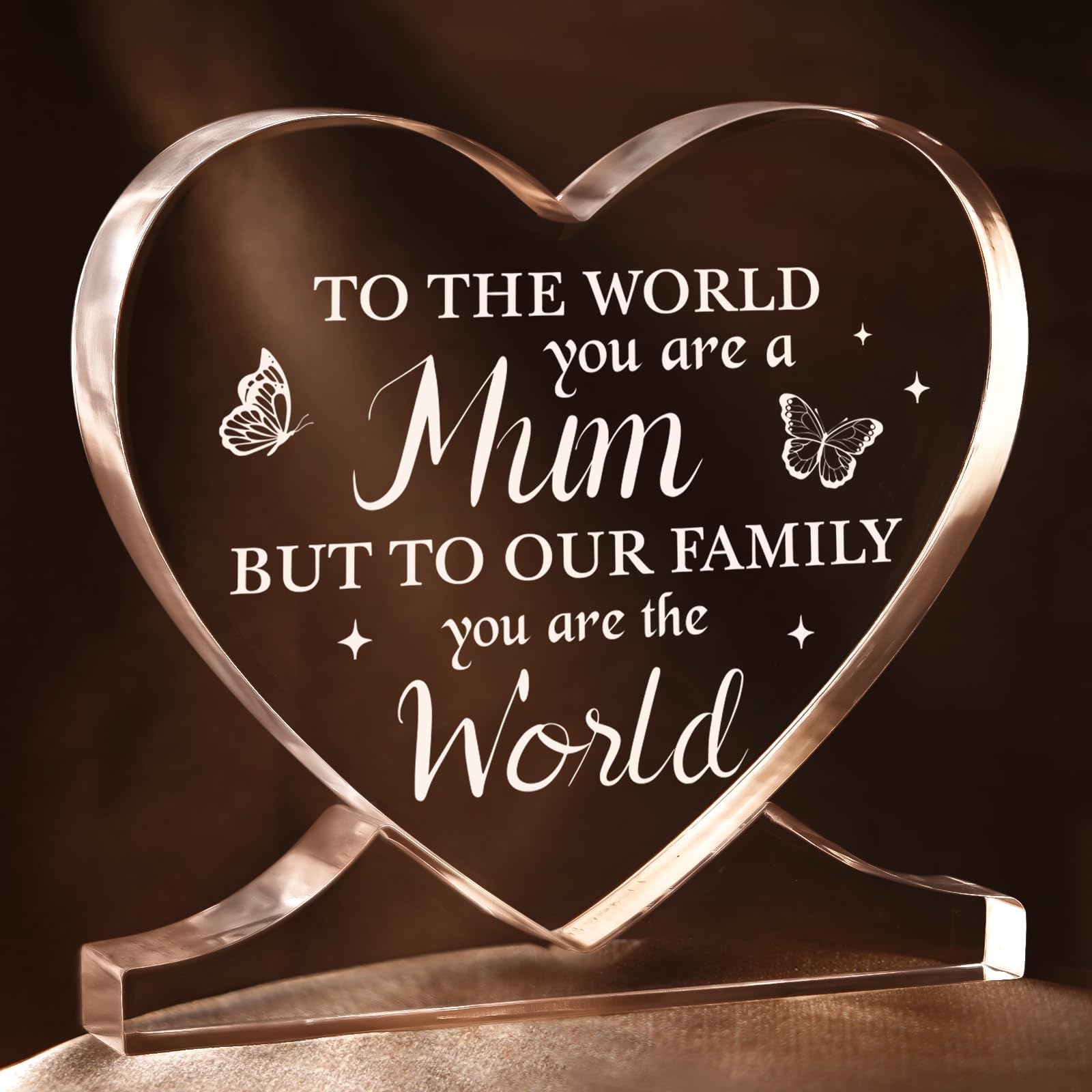 JMIMO Mum Gifts Thank You Mum Gifts from Daughter Son Acrylic Plaque ...