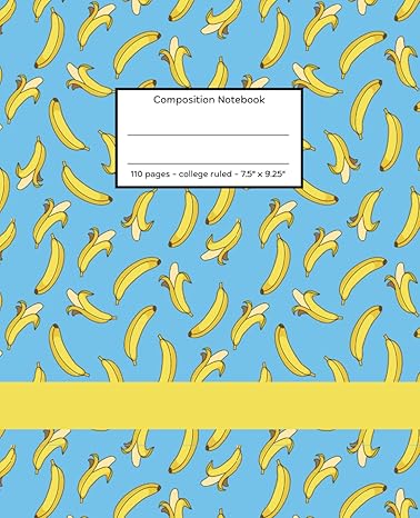 Composition Notebook Cute Bananas: Notebook, Journal or Diary, 110 ...