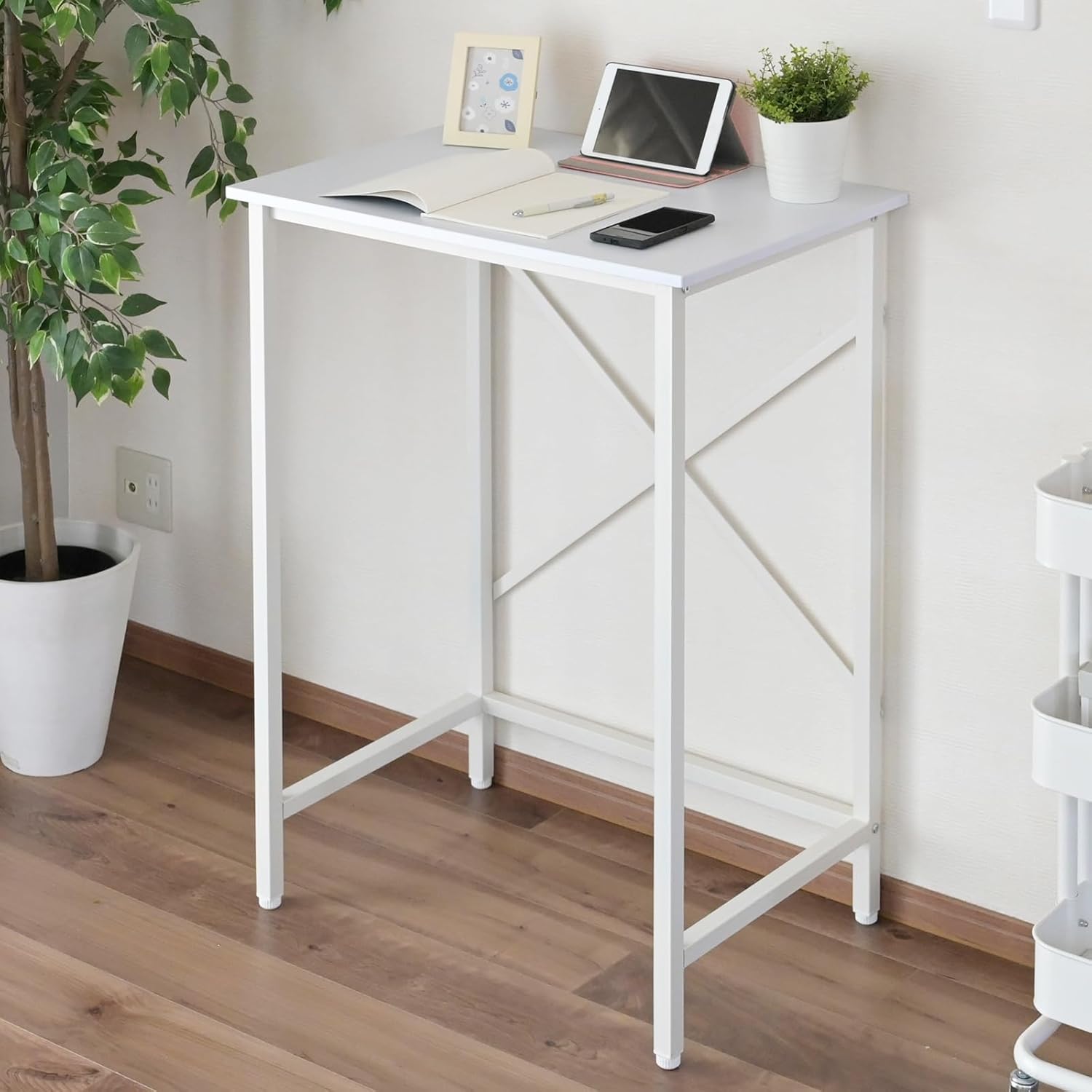 Amazon.co.jp: 山善(YAMAZEN) デスク スタンディングデスク 幅70×奥行48×高さ100cm 耐荷重60㎏ 机 パソコン ...