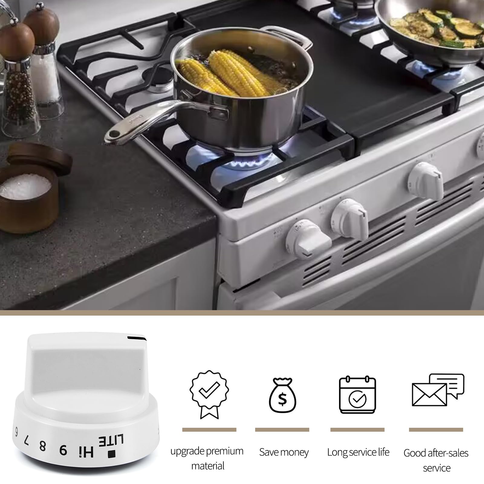 Snapklik.com : Atgestore WB03X24795 KIP 5G92 Stove Knobs Replacement ...