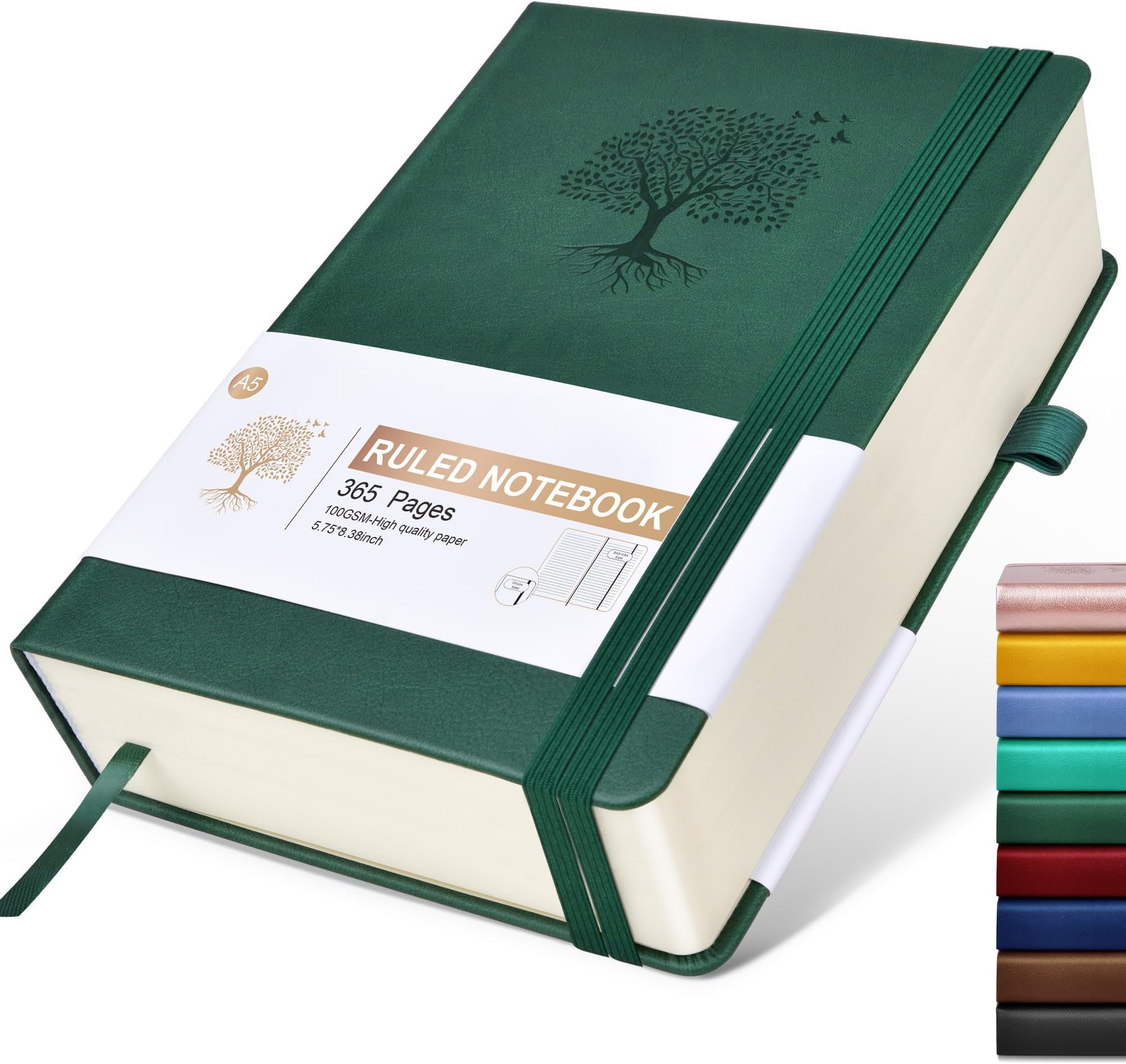 Amazon.com : Lined Journal Notebook -365 Pages A5 Thick Journals for ...