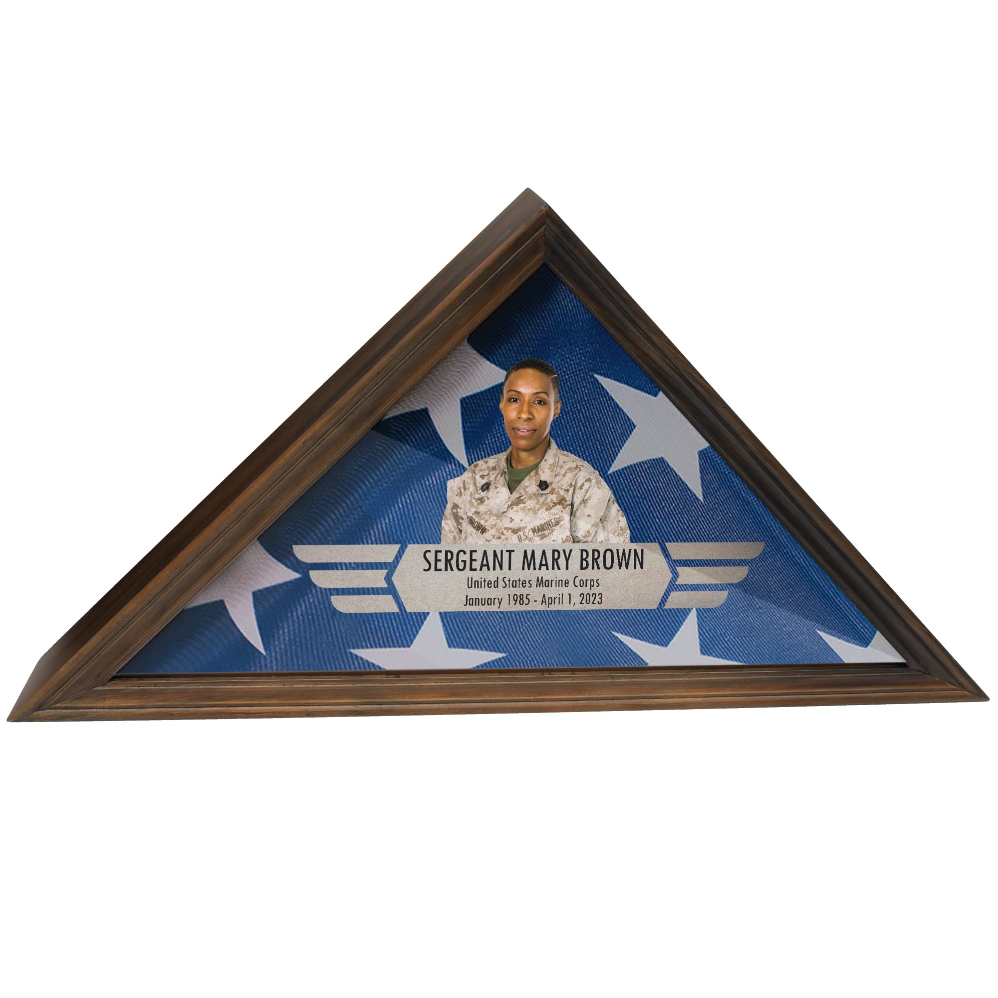 Amazon.com - Personalized Flag Box for American Veteran Flag, 9.5 X 5 ...