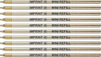 Imprint Mini Ballpoint Pen Refills. Set of 10 Pcs Black Ink 0.6mm Point ...
