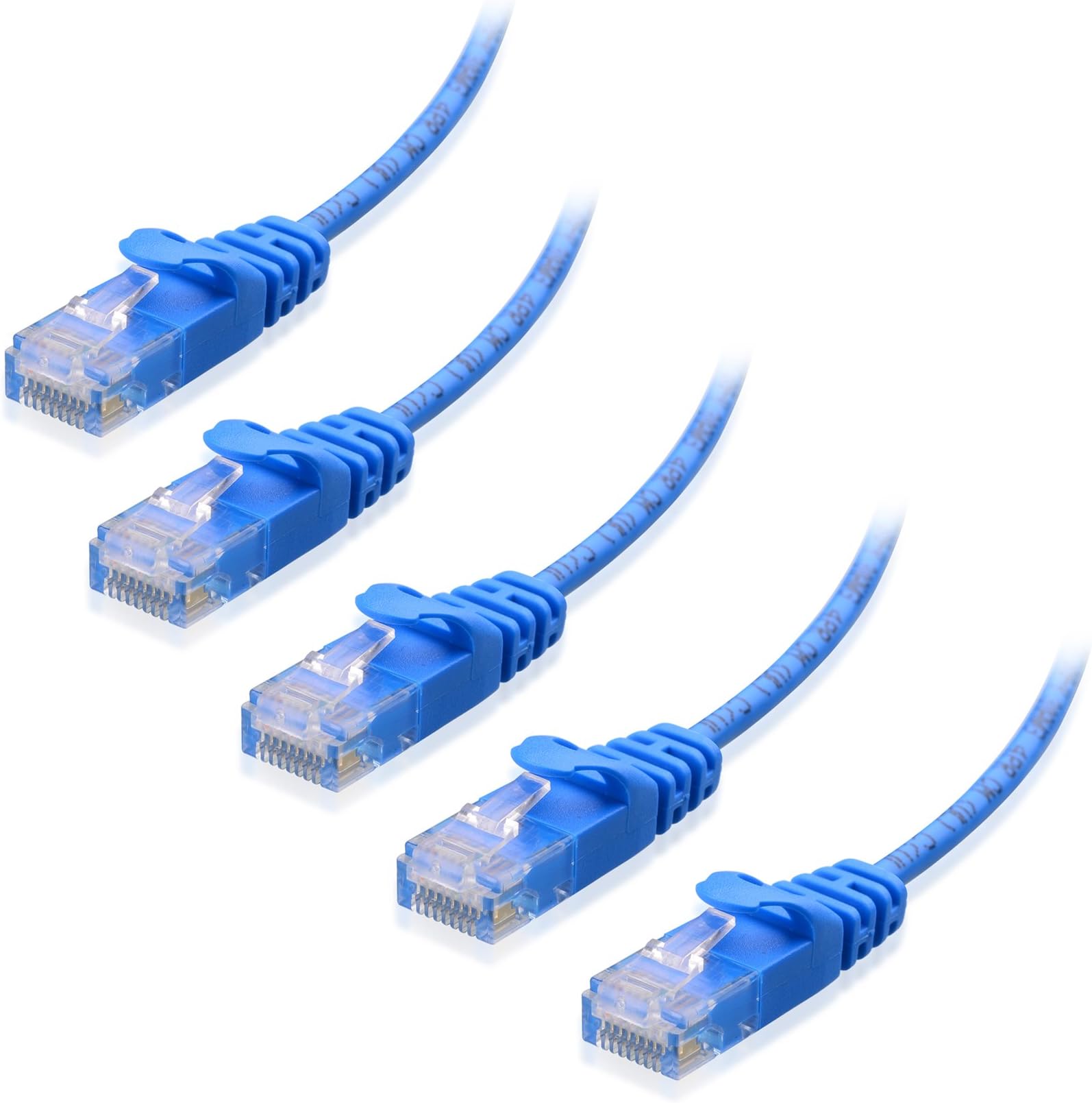 Amazon.com: Cable Matters 10Gbps 5-Pack Snagless Short Cat6 Ultra Thin ...