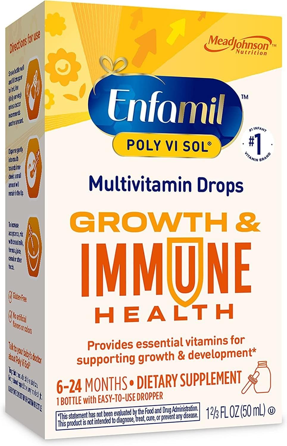 Amazon.com: Enfamil Poly-Vi-Sol Multivitamin Supplement Drops - 1.66 oz ...