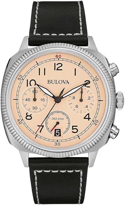 Amazon.co.jp: [ブローバ]Bulova 腕時計 Military UHF Beige Black Chronograph ...