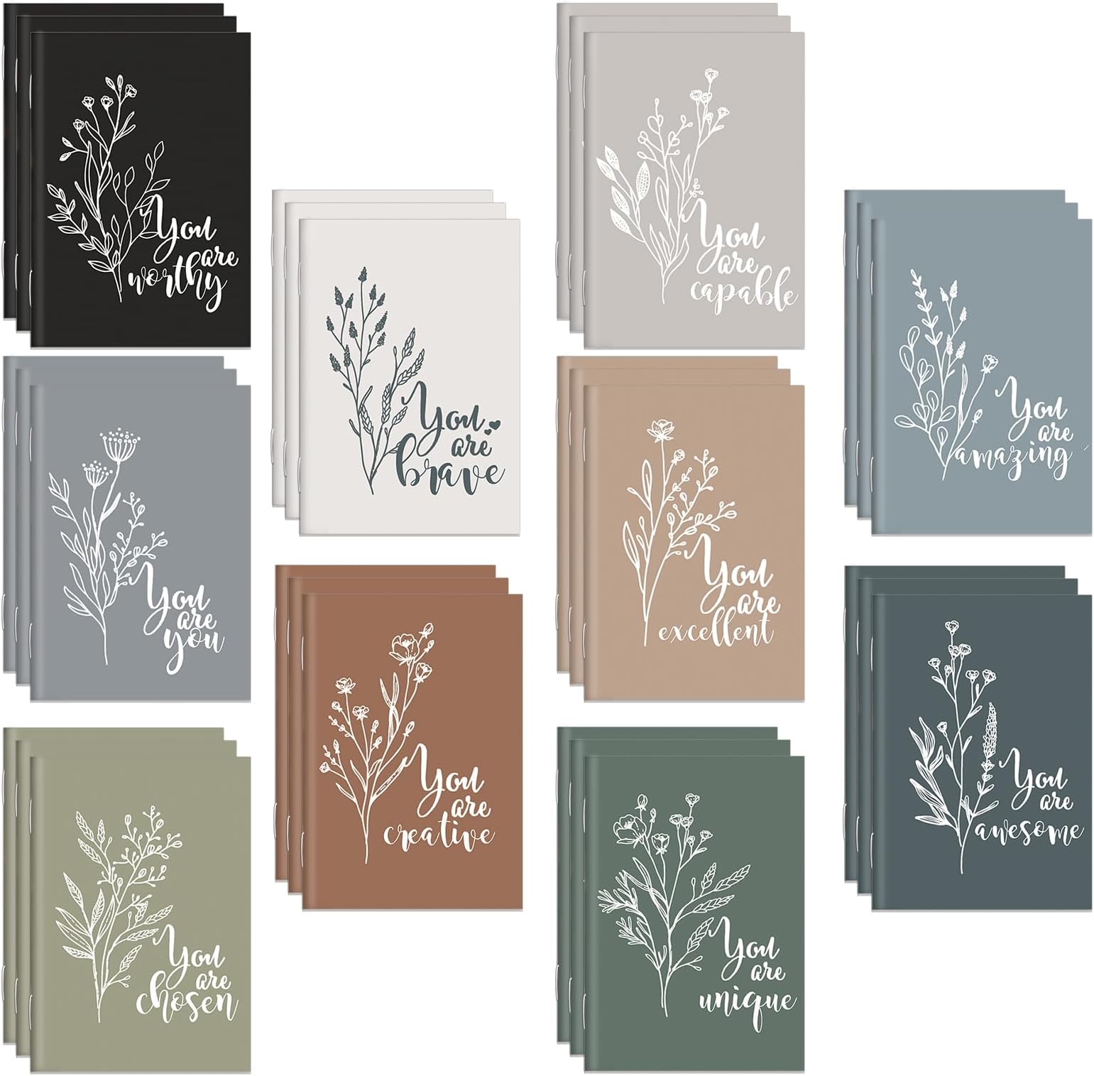 Amazon.com : Feifeiya 30 Pcs Mini Motivational Notebooks Bulk Small ...