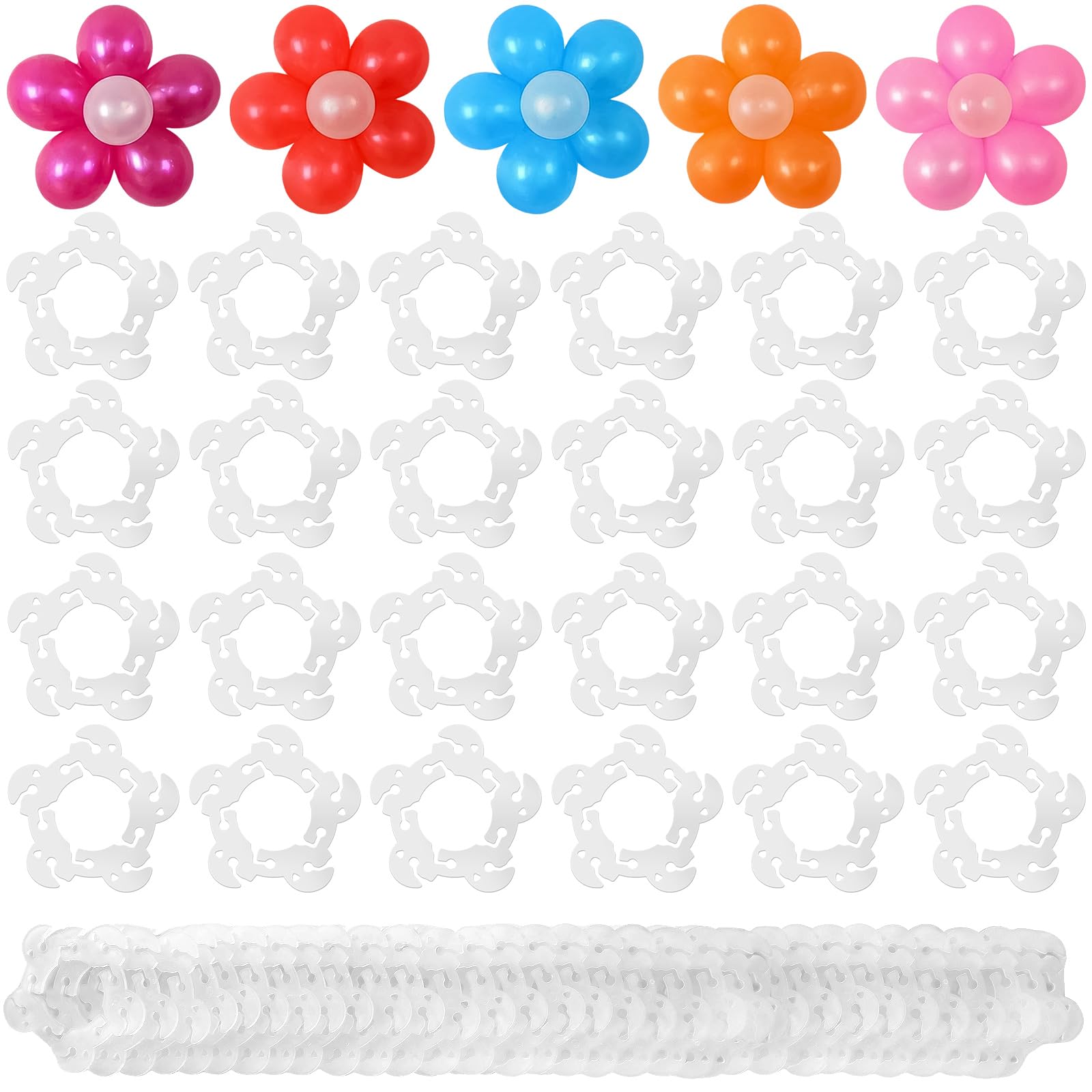 Amazon.com: 100 Pcs Balloon Clips for Arch, Flower Shape Balloon ...
