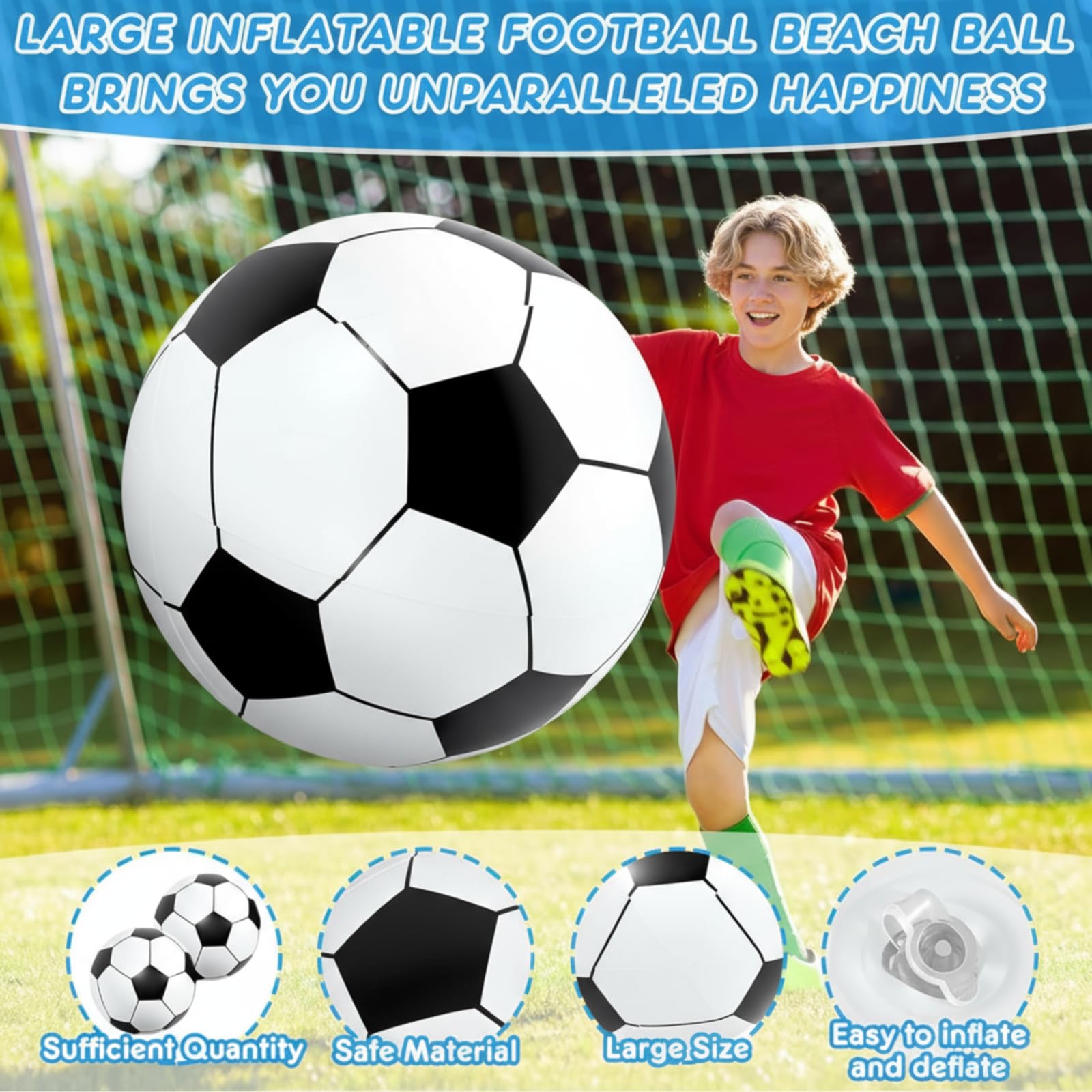 Snapklik.com : 4 Pcs Inflatable Beach Soccer Ball 27 Giant Inflatable ...