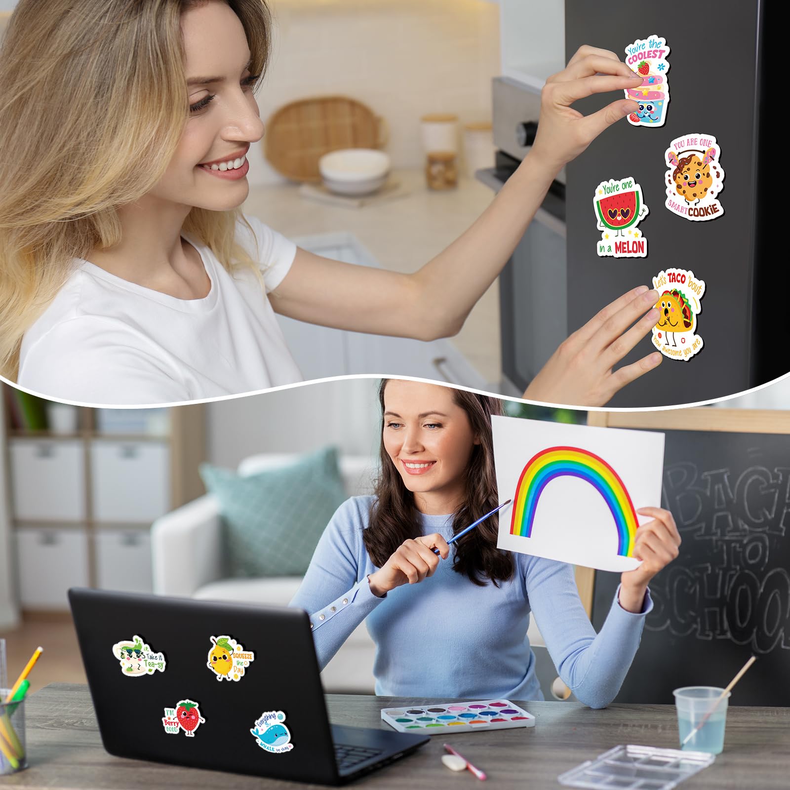 Snapklik.com : Kanayu 16 Pcs Cute Fridge Magnets Fun Puns Magnetic ...