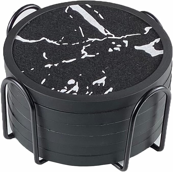 Amazon.com | Absorbent Coasters for Drinks with Holder - 6packs ...