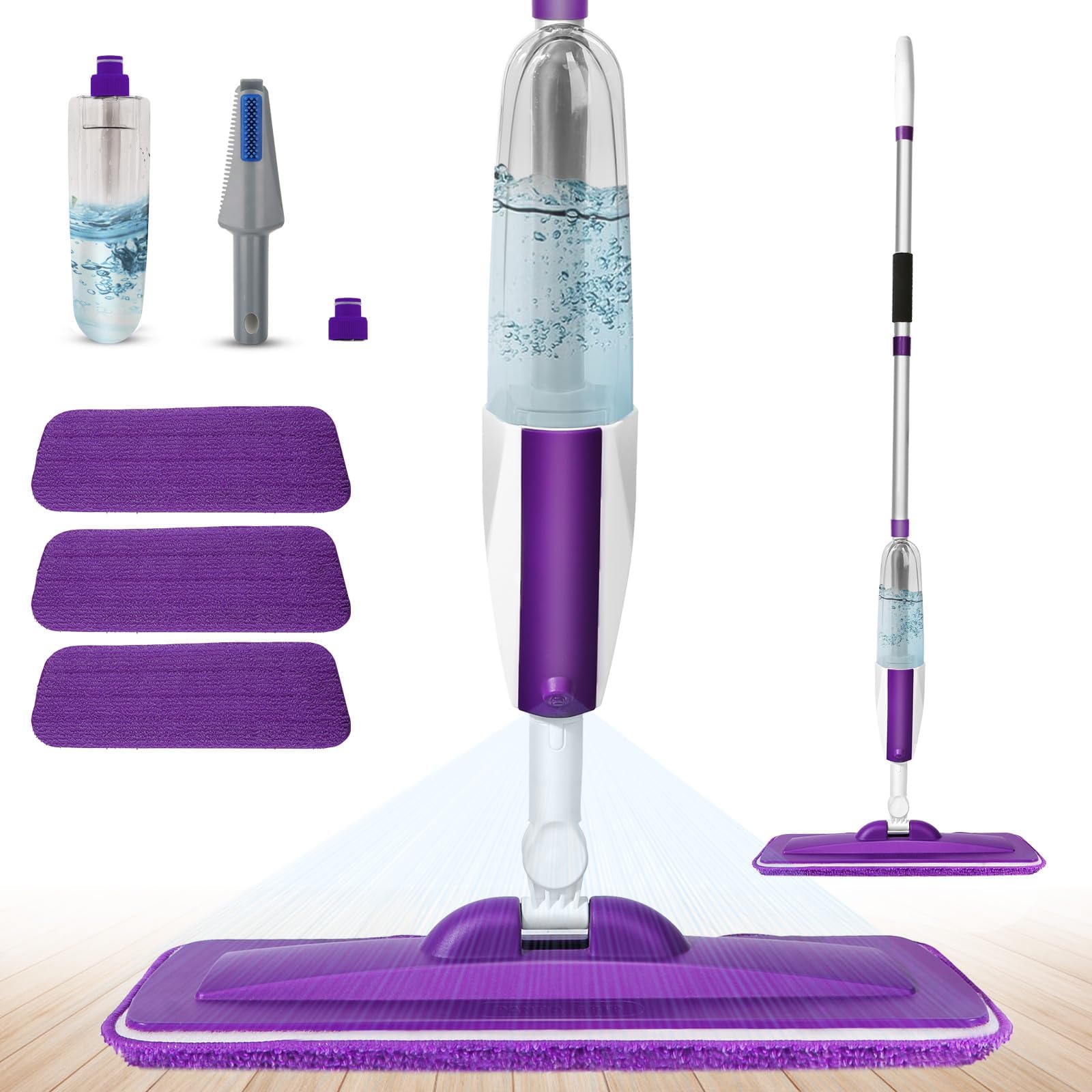 Amazon.com: Mops for Floor Cleaning Wet Spray Mop with 18 oz Refillable ...