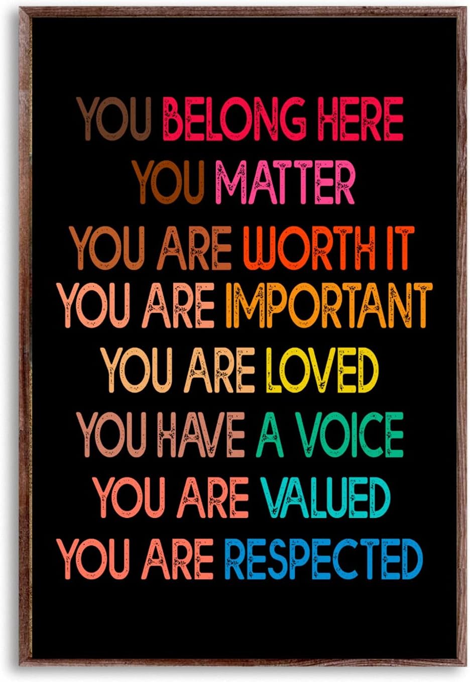 Amazon.com: Rainbow You Belong Here Teacher Poster, in This Classroom ...