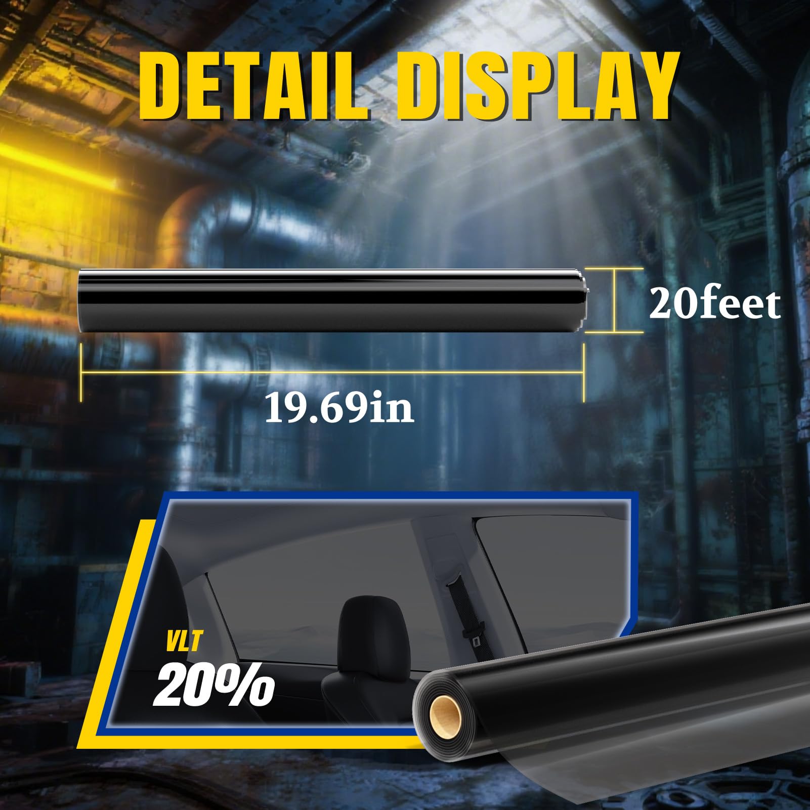 Snapklik.com : Car Window Tint Film 20%, 20 Percent Premium Nano ...