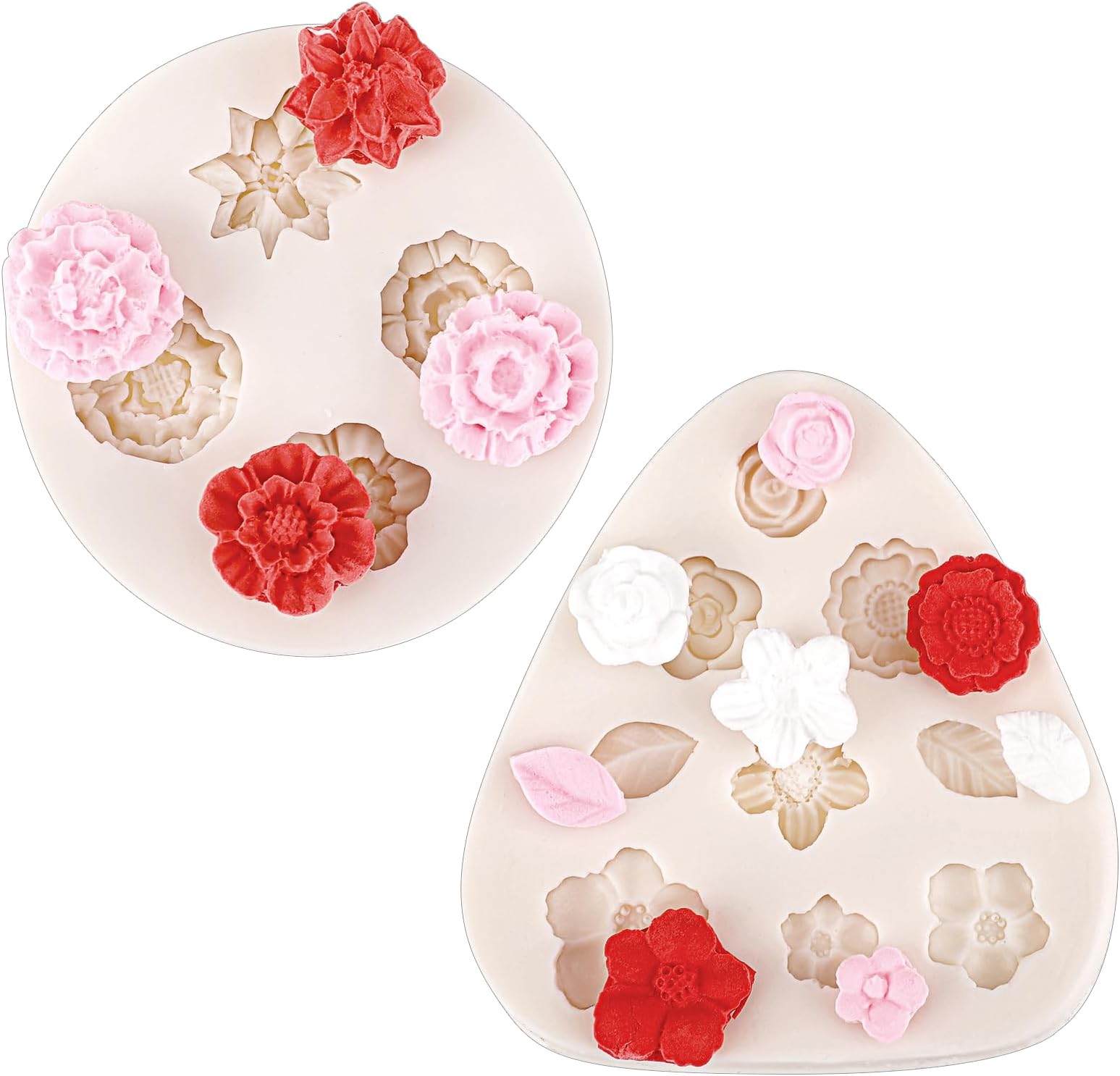 Amazon.com: Flower Fondant Cake Molds Clay Molds Silicone Mould Candy ...