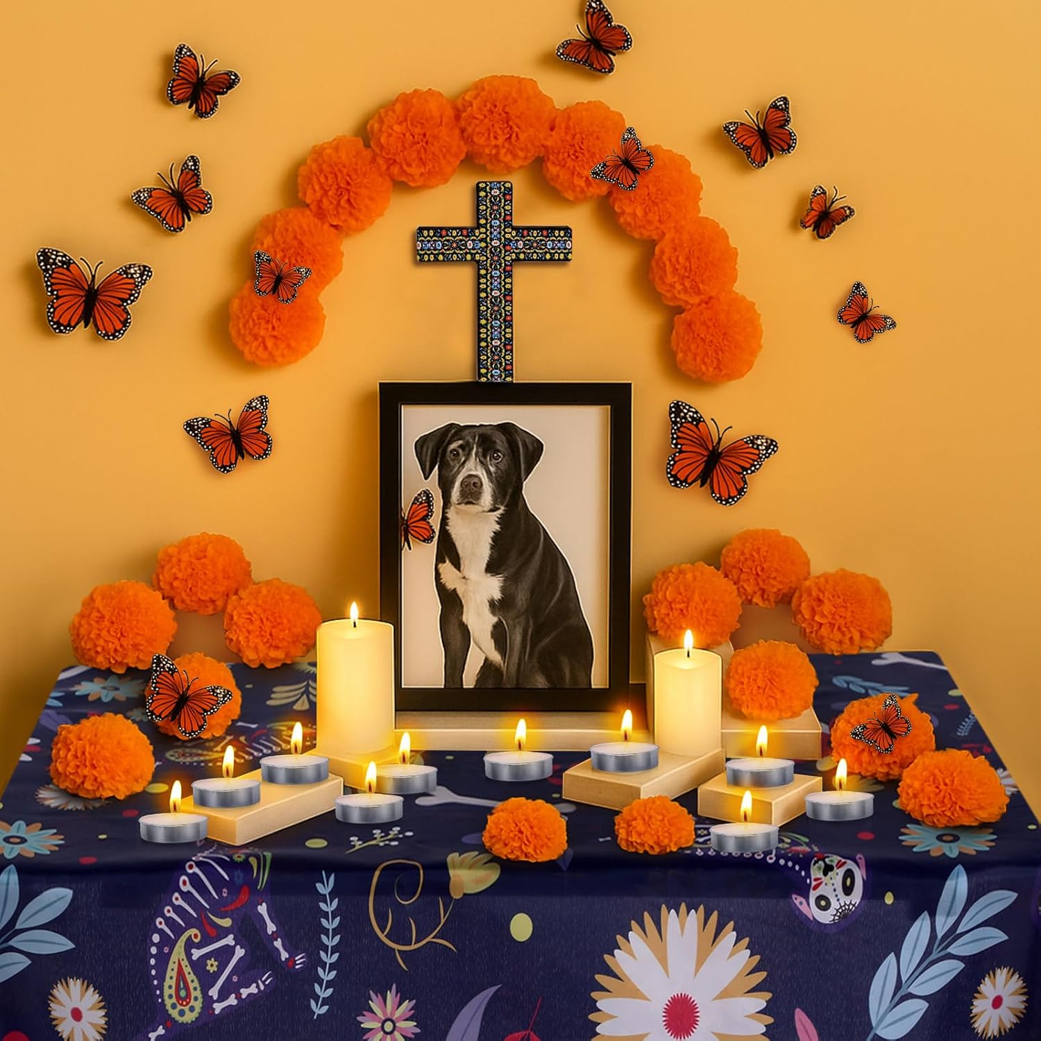 54 Pcs Dia De Los Muertos Altar Ofrenda Day of The Dead Decoration Dog ...