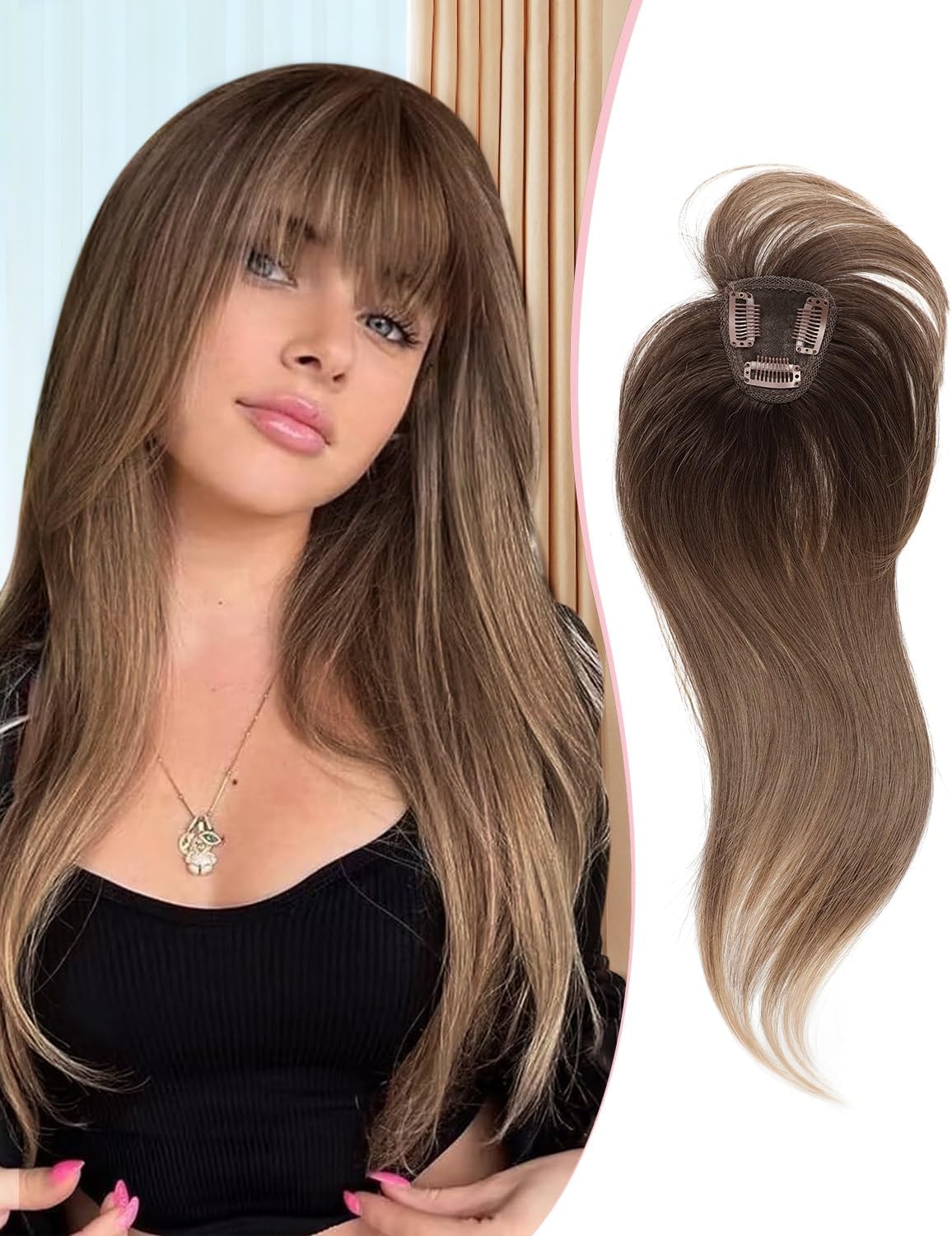 Amazon.com : MEIYOU Clip in Bangs, Bangs Hair Clip Hair Toppers for ...