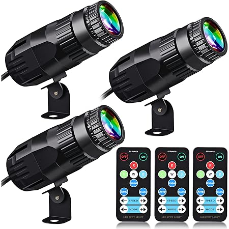 Amazon.com: Pinspot Light with Remote, JLPOW Super Bright Mirror Ball ...