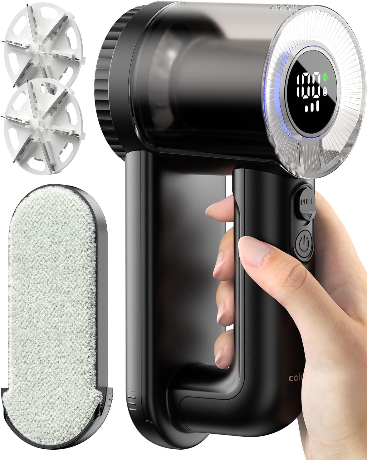 Rechargeable Fabric Shaver with Lint Brush, XL Electric Lint Remover ...