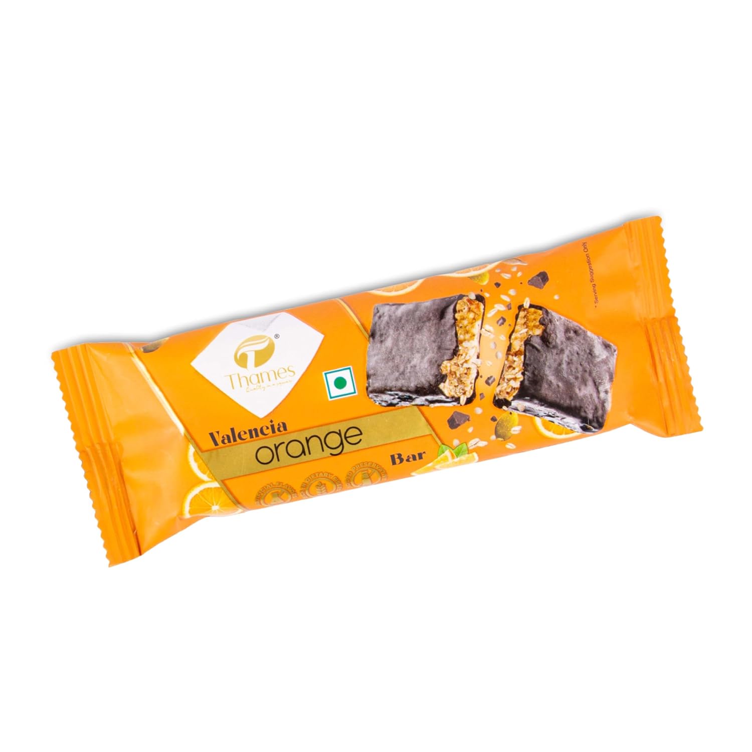 Thames Valencia Orange Protein Bar with Dietary Fibers, 40 grams Each ...