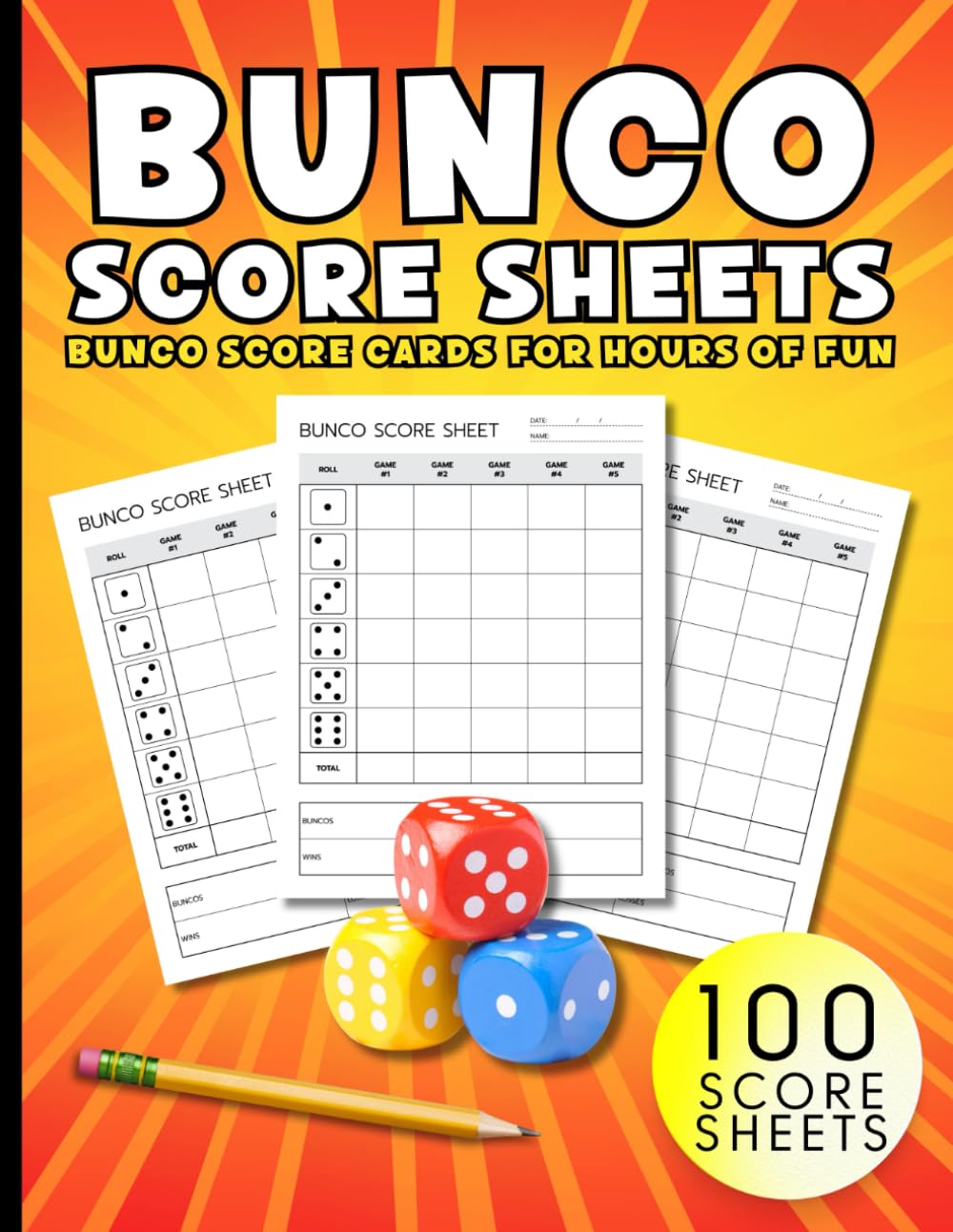 Amazon.com: Bunco Score Sheets: 100 Bunco Score Sheets With 5 Games on ...