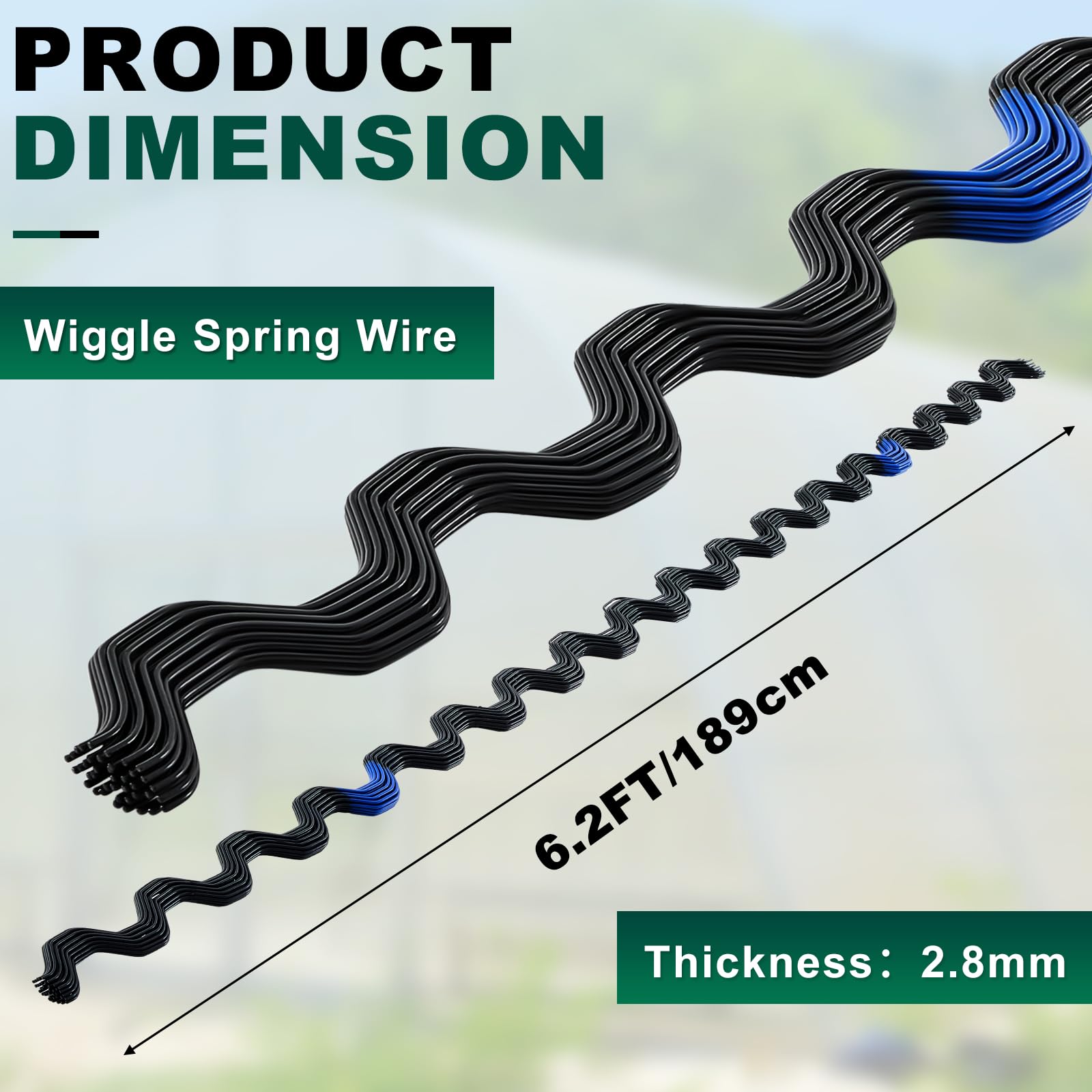 Snapklik.com : 40 Pcs 6.6 Ft PVC Coated Greenhouse Swing Spring Wire ...