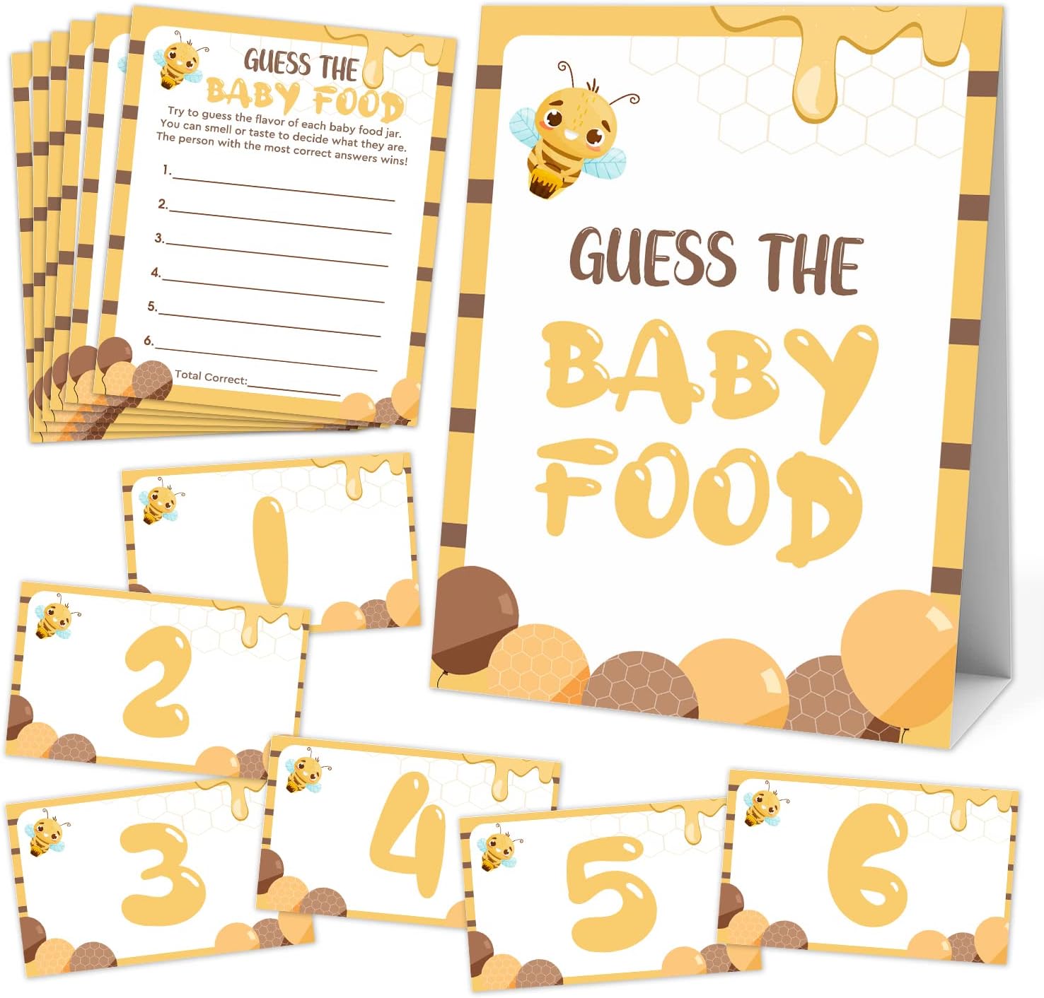 Amazon.com: Baby Shower Game, Guess the Baby Food Party Games, Baby ...