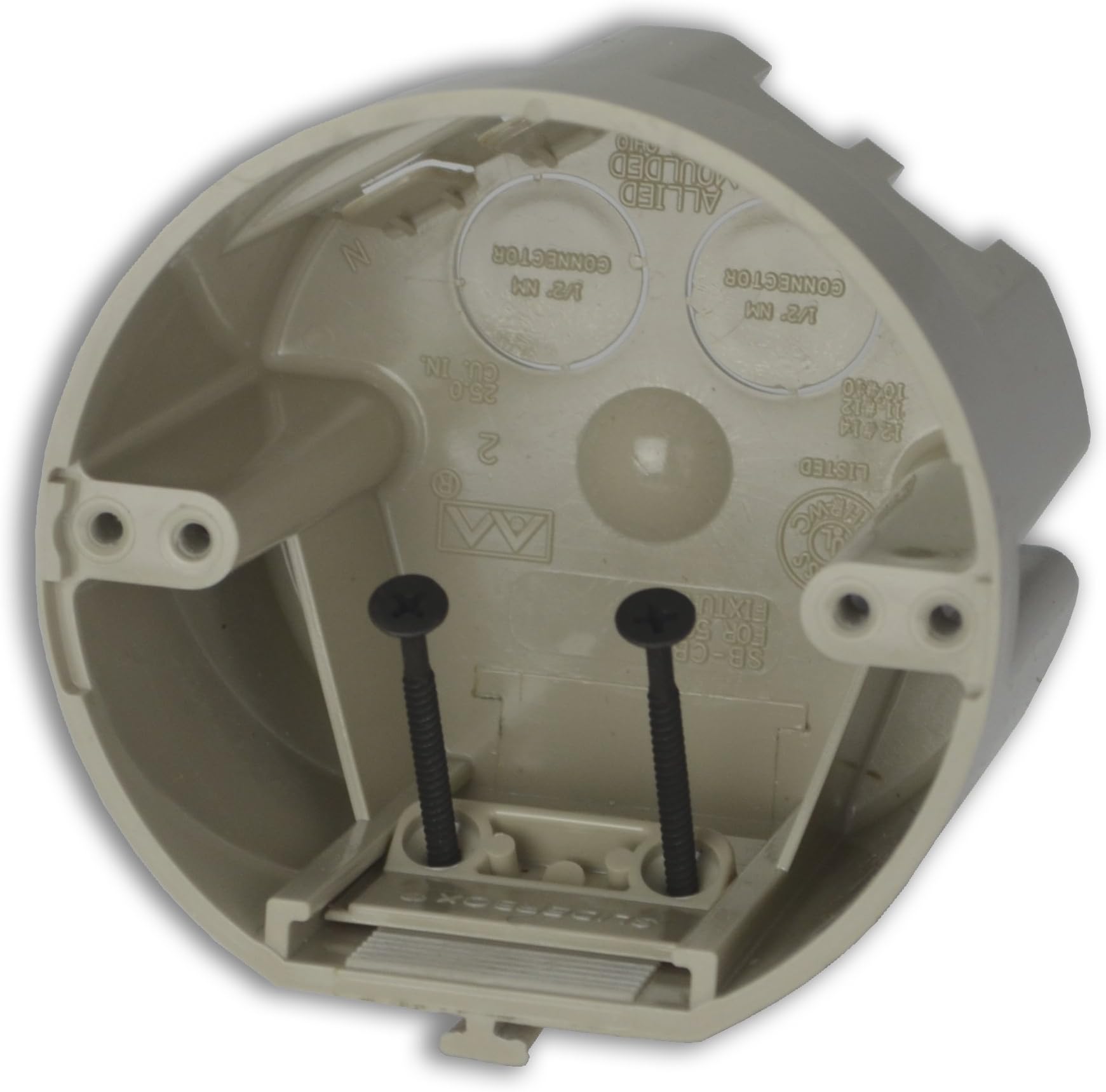 Madison MSBRND 4" Round Ceiling/Fixture Box, Depth: Adjustable, Non ...