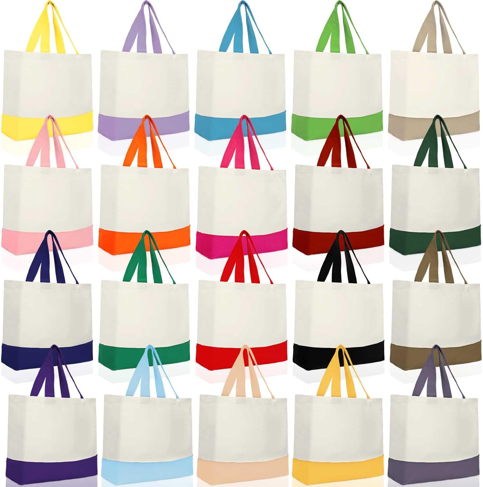 Amazon.com: Silkfly 20 Pack 12 oz Large 18.5 x 15 Inch Canvas ...