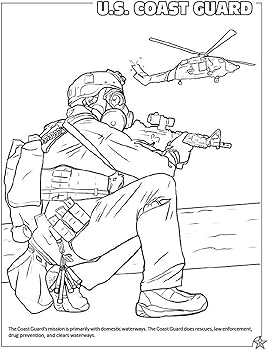 coloring pages of military branches