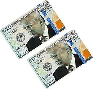 Amazon.com: istickerzpnw 2 PCS Card Skins Trump Hundred Dollar Bill ...